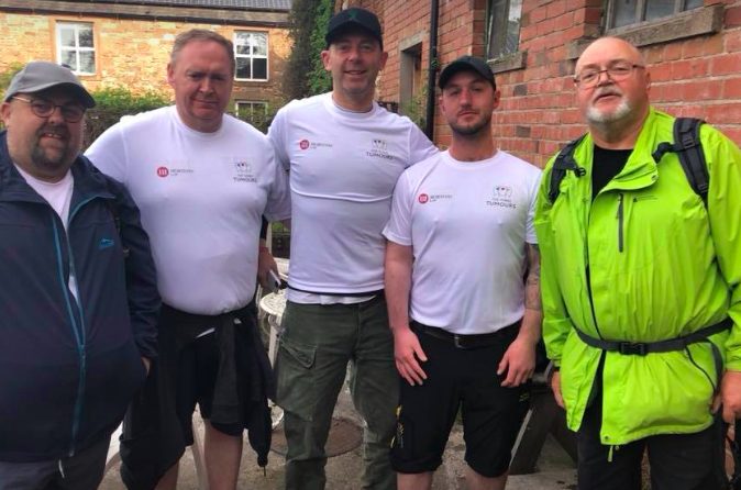 Brain tumour survivors Ian, Dan, Graydon and Richard took on Hadrian’s ...